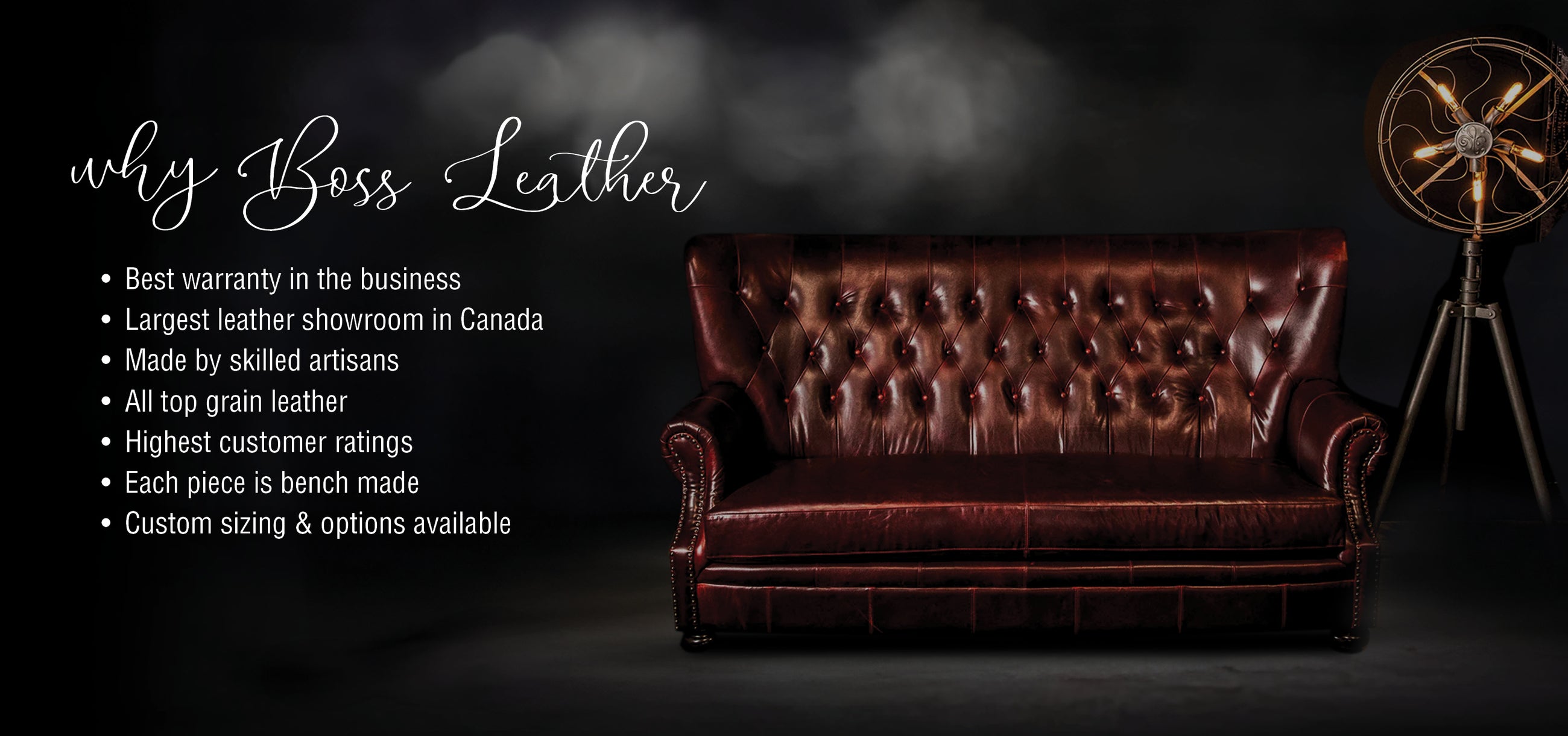 Leather Sofa & Leather Sectional, Custom Made in Canada | Boss Leather