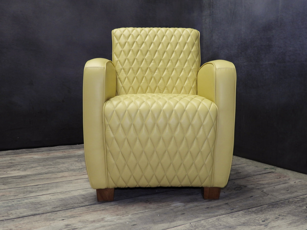RETRO QUILT LEATHER CHAIR