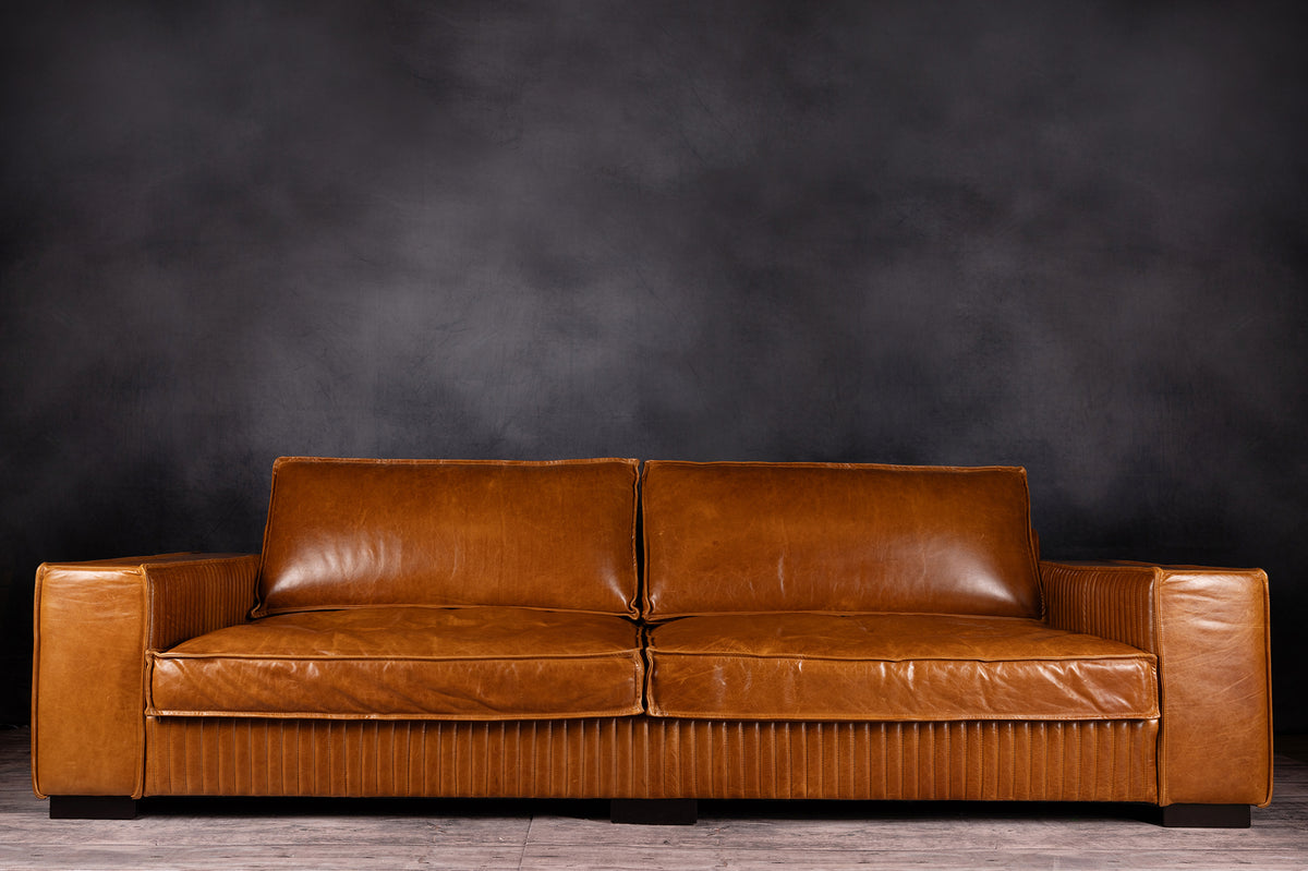 ROYAL ADMIRAL LEATHER SOFA